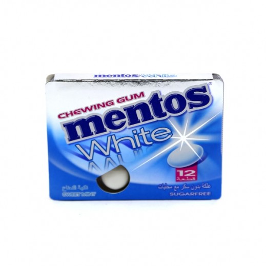 Buy Mentos Sugar Free White Sweet Mint Gum 17 g | توصيل Taw9eel.com
