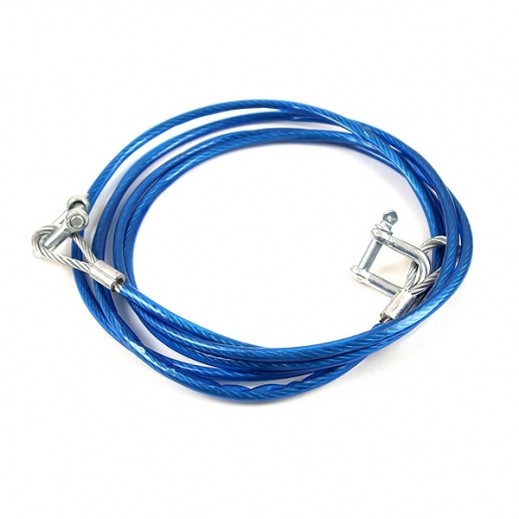 Buy Steel Towing Rope 3.5 m with Hooks - Blue | توصيل Taw9eel.com