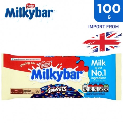 Buy Nestle Milkybar Smarties Block 100 g | توصيل Taw9eel.com
