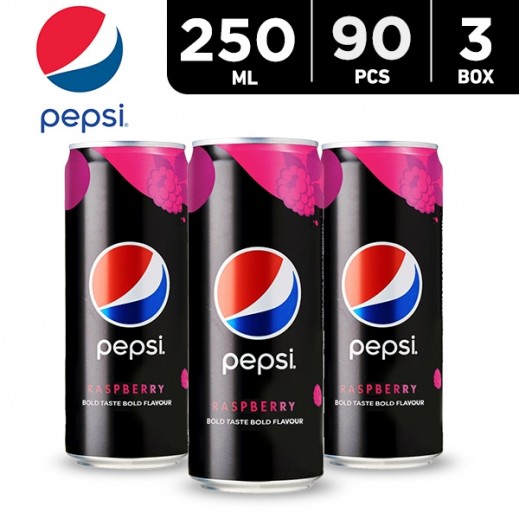 Buy Pepsi Black Raspberry Can 90 x 250 ml | توصيل Taw9eel.com