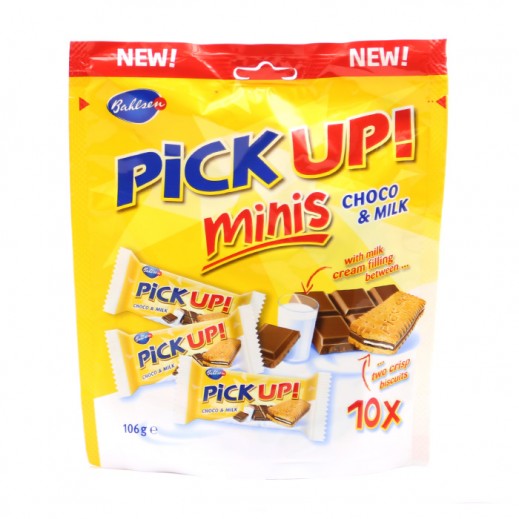Buy Bahlsen Pick Up Choco & Milk Minis Chocolate 106 g | توصيل Taw9eel.com