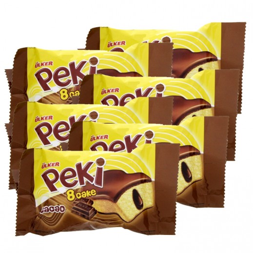 Buy Ulker Peki 8 Cocoa Cake 40 g (6 Pieces) | توصيل Taw9eel.com