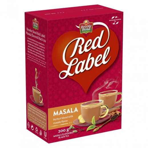 Buy Brooke Bond Red Label Masala Flavoured Black Loose Tea 200 g ...