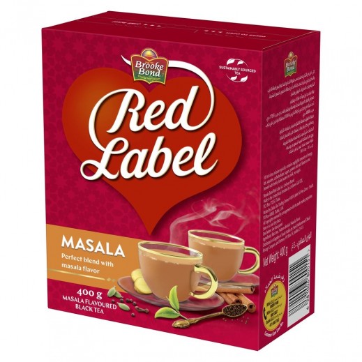 Buy Brooke Bond Red Label Masala Flavoured Black Loose Tea 400 g ...