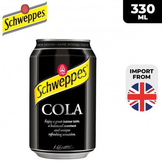 Buy Schweppes Cola Carbonated Drink 330 ml | توصيل Taw9eel.com