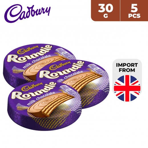 Buy Cadbury Roundie Milk Chocolate 5 x 30 g | توصيل Taw9eel.com