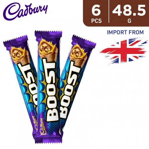 Buy Cadbury Boost Chocolate Bar 6 x 48.5 g | توصيل Taw9eel.com