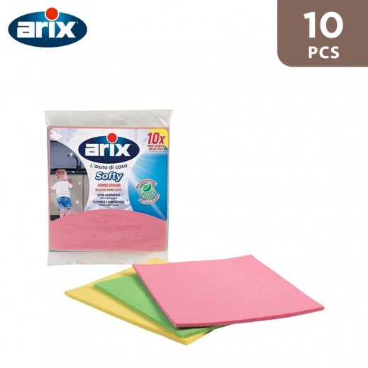Buy Arix Cellulose Sponge Cloth - 10 Pieces | توصيل Taw9eel.com
