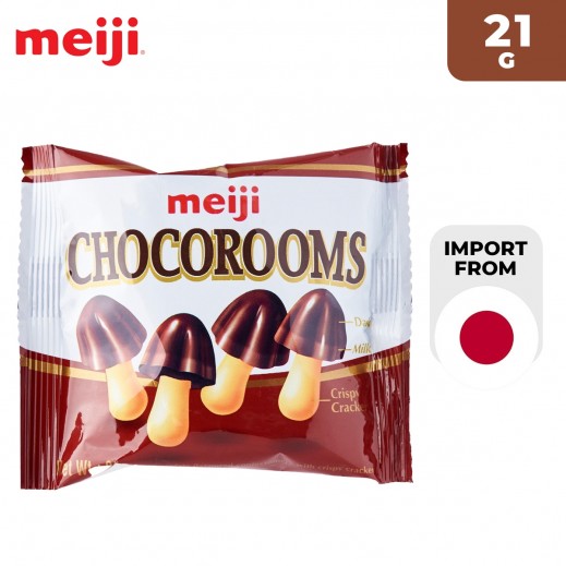 Buy Meiji Chocorooms Dark & Milk Chocolate with Crispy Cracker 21 g | توصيل Taw9eel.com