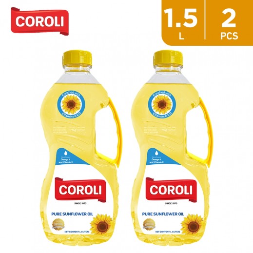 Coroli Pure Sunflower Oil 2 x 1.5 L | توصيل Taw9eel.com