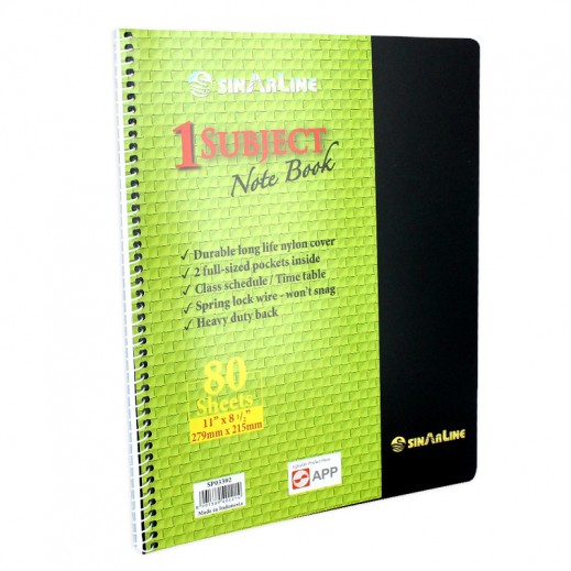 SinarLine 1 Subject Note Book 80 sheets | توصيل Taw9eel.com