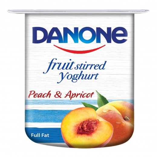 Buy Danone Stirred Fruit Yoghurt Full Fat Peach Apricot 120 g (6 + 2 ...