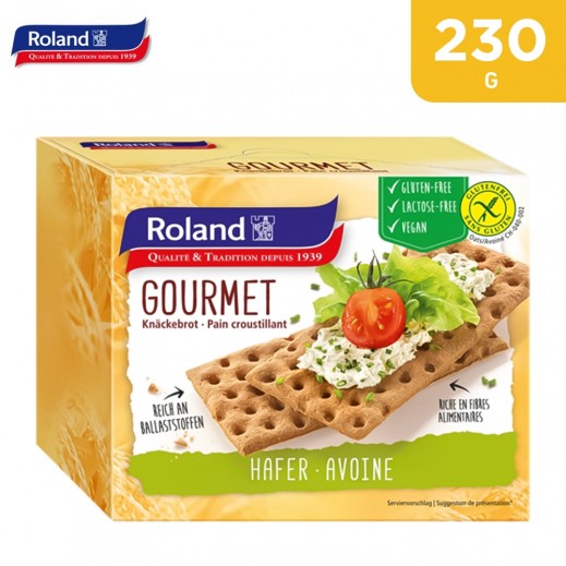 Buy Roland Gourmet Gluten Free Oat Crispbread 230 g | توصيل Taw9eel.com