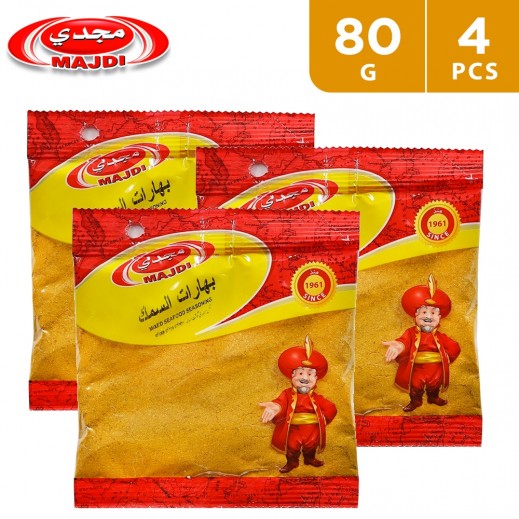 Buy Majdi Sea Food Spices 4 x 80 g | توصيل Taw9eel.com