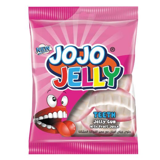 Buy Jojo Jelly Teeth Fruit Jelly Gum 24 x 20 g | توصيل Taw9eel.com