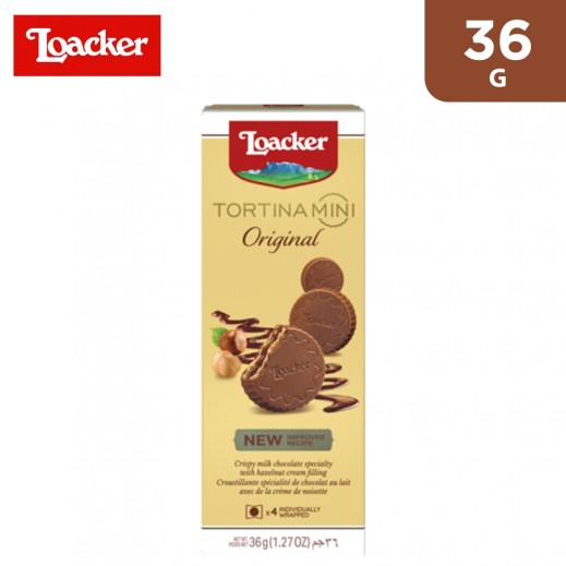 Buy Loacker Gran Pasticceria Tortina Mini Hazelnut Cream Biscuit 36 g ...