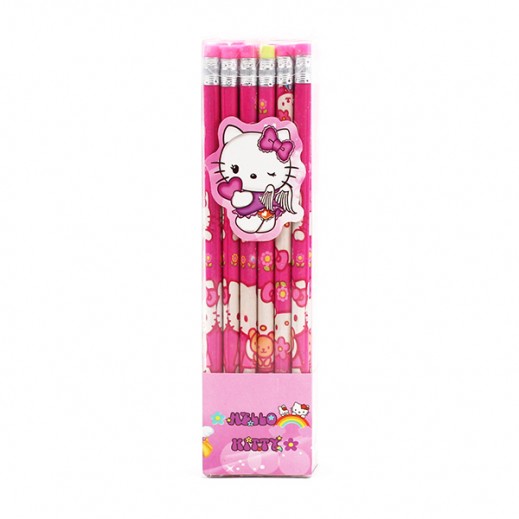 Buy Hello Kitty Pencil with Eraser 36 Pieces | توصيل Taw9eel.com