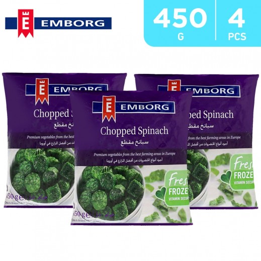 Buy Emborg Frozen Spinach Chopped 450 G 4 Pieces توصيل