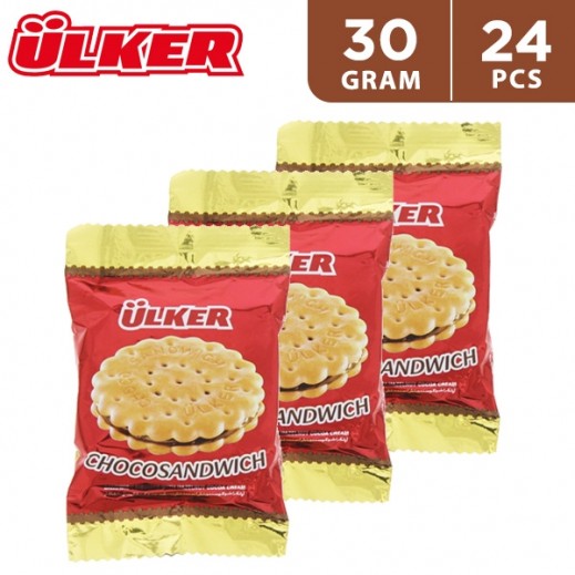 Buy Ulker Biscuits Choco Sandwich W Hazelnut Cocoa Cream 24 X 30 G