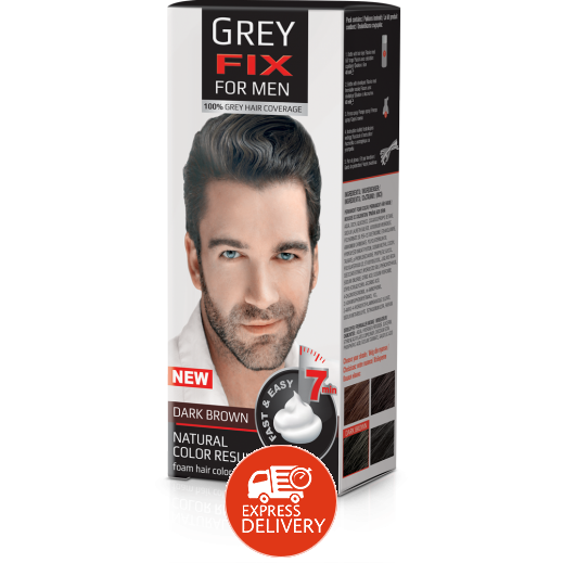 اشتري Grey Fix For Men Permanent Foam Color Dark Brown 40 ml | توصيل Taw9eel.com